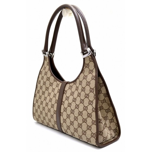 Gucci | Bags | Gucci Leather Brown Gg Bag Jackie Shoulder Tan | Poshmark